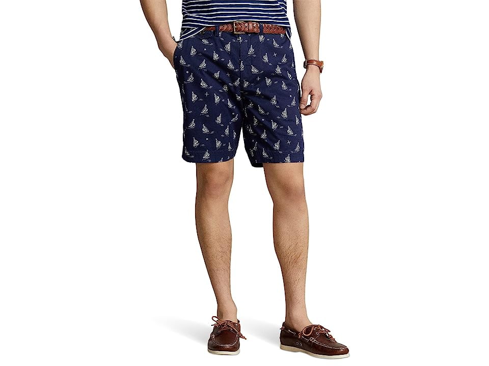 Polo Ralph Lauren Mens 9" Classic Stretch Chino Shorts Newport Navy 36 ...