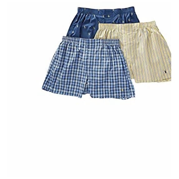 Polo Ralph Lauren Mens Classic Fit Woven Cotton Boxers 3-Pack Style ...