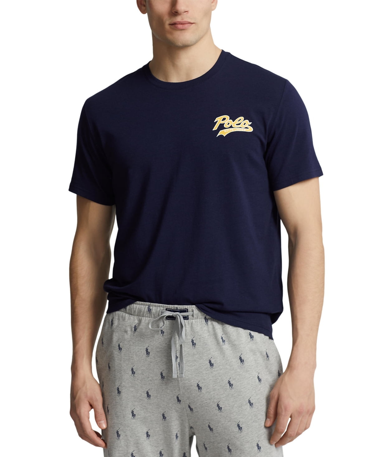 Polo Ralph Lauren Mens Logo Short Sleeve Sleep Cruise Navy Gold Bugle ...