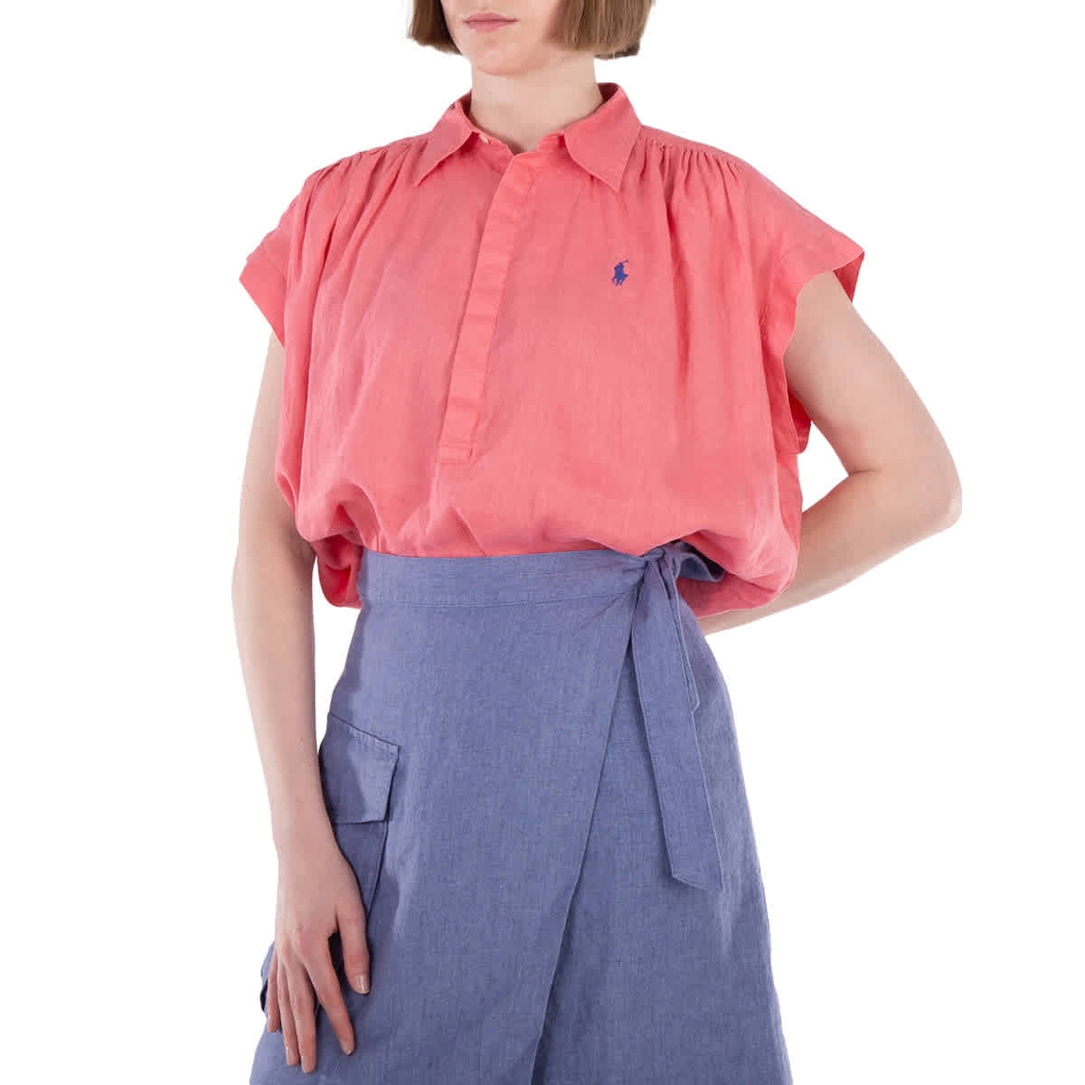 Polo Ralph Lauren Polo Pony Linen Popover Shirt, Size Large - Walmart.com