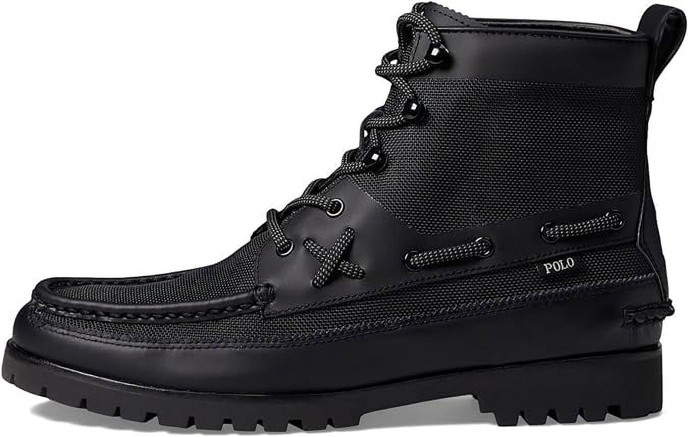 Polo Ralph Lauren Ranger Mid Men's Black Leather/Synthetic Combat Boots ...