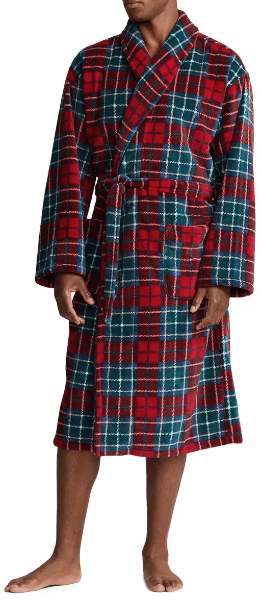Polo Ralph Lauren TARTAN PLAID Men's Plaid Microfleece Robe, US Small ...