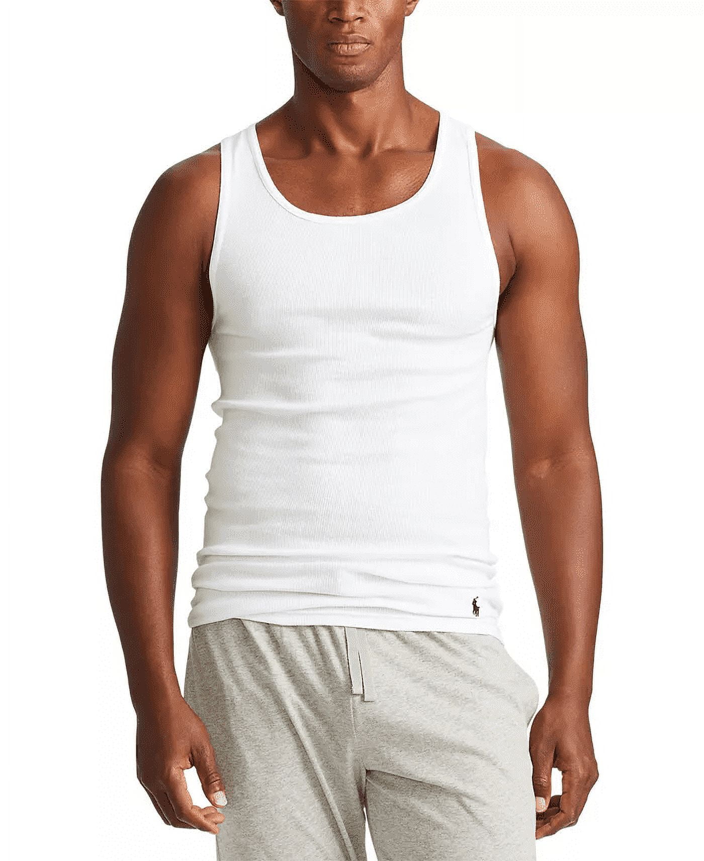 Polo Ralph Lauren WHITE Men's Classic-Fit Tank Top, 3-Pack, US Medium ...