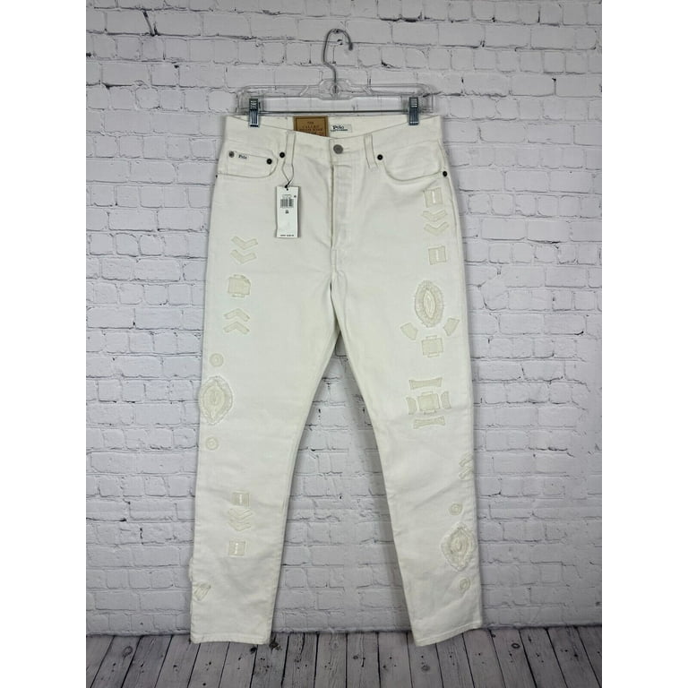 Polo Ralph Lauren WHITE Women's Callen High-Rise Slim Jeans Polo Ralph Lauren WHITE Women's Callen High-Rise Slim Jeans