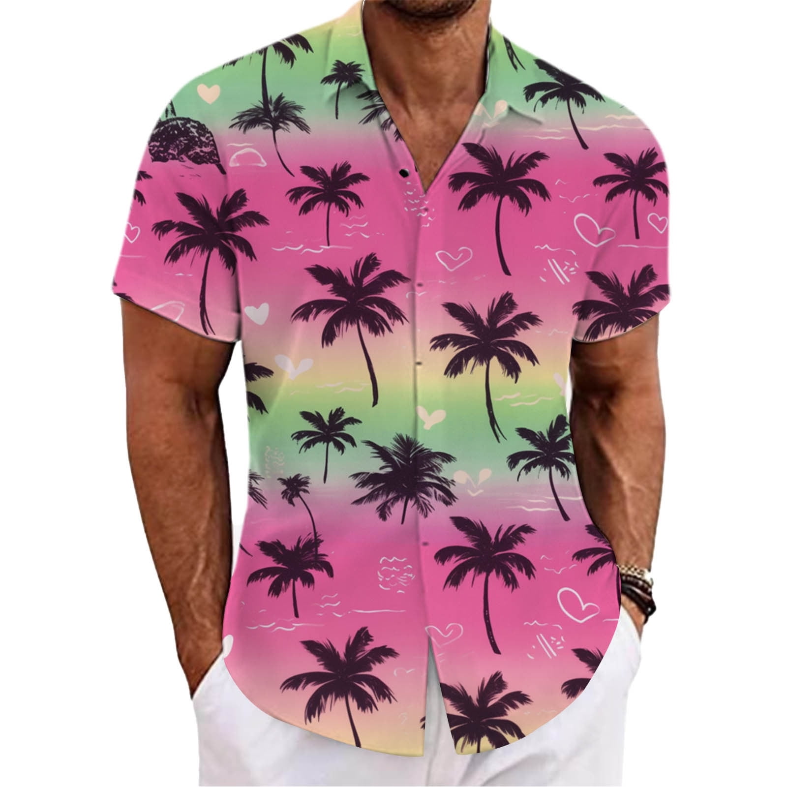 Polo Shirts for Men Tissue Tees Casual Short Sleeve Tops Men 7 Sleeve T ...