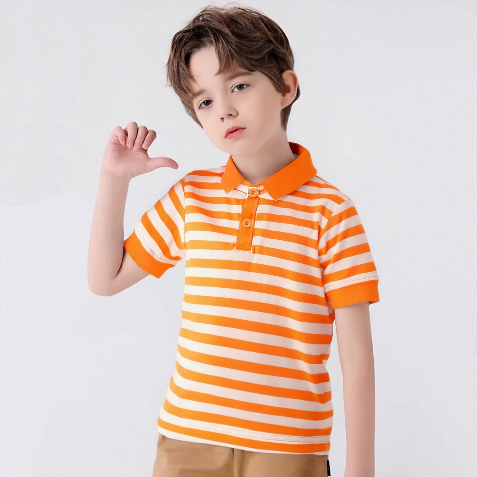 Polo Shirts for Boys Short Sleeve Shirt Boys Striped Shirts Boys ...