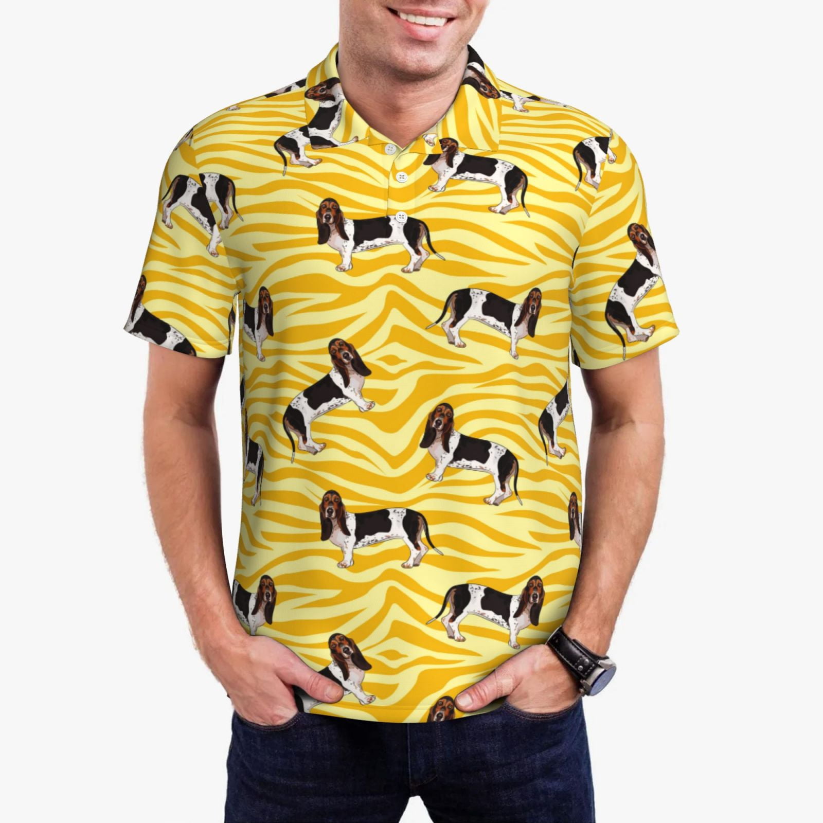 Polo Shirts for Men - Beagle Dog funny Soft Comfort Breathable Casual ...