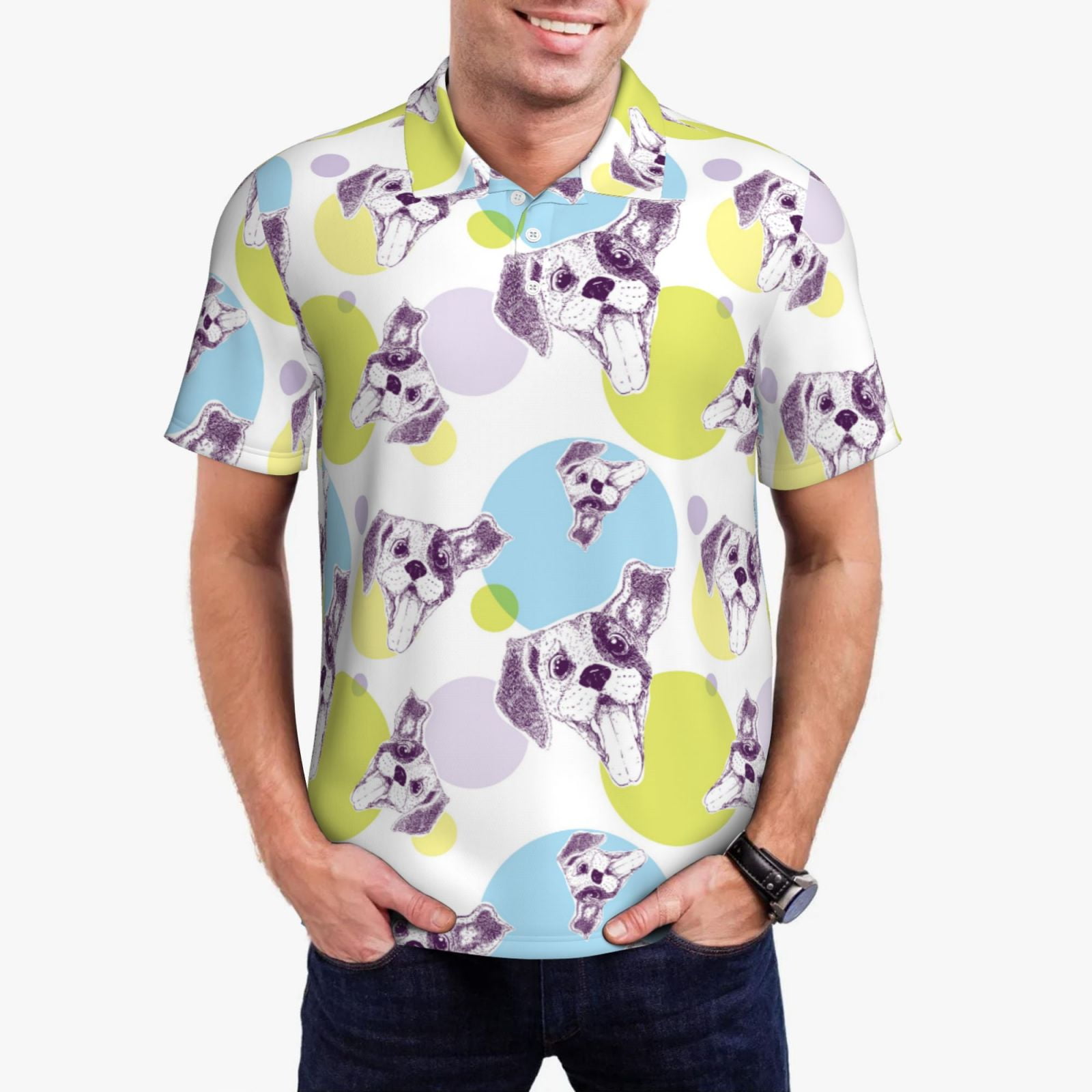 Polo Shirts for Men, Beagle cool Dog Cuteness Casual Mens Polo Shirts ...