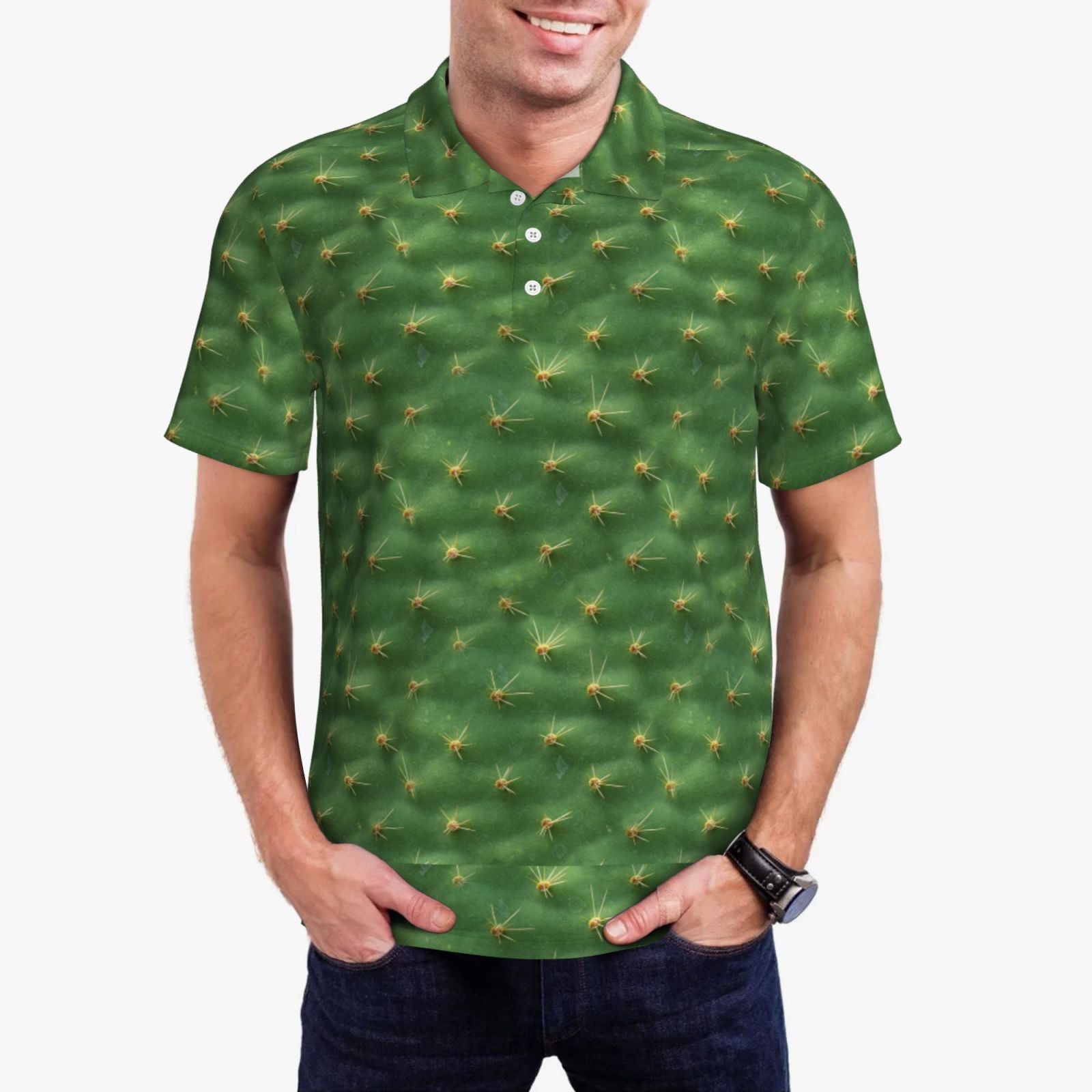 Polo Shirts for Men, Cactus 3 Cuteness Casual Mens Polo Shirts Short ...