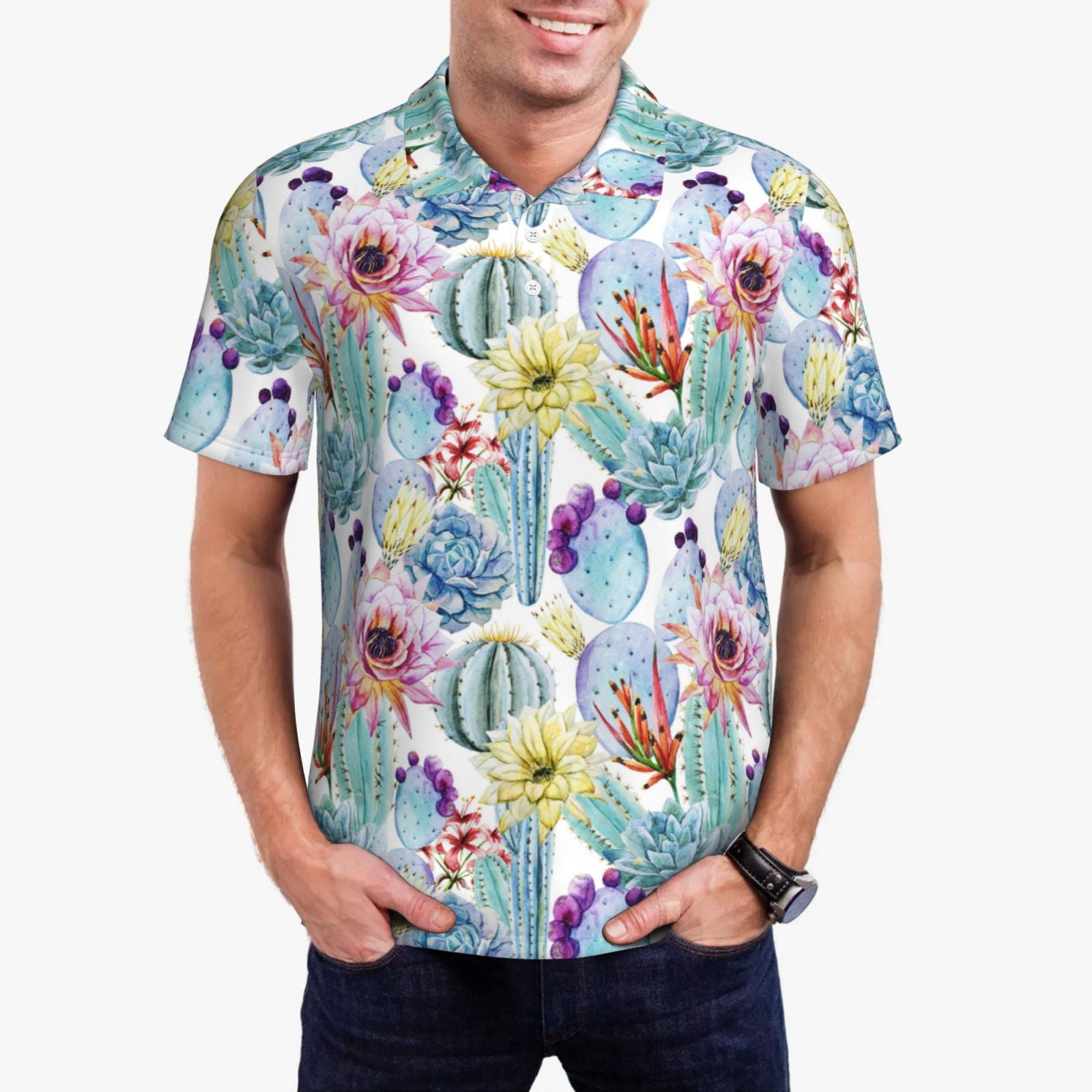 Polo Shirts for Men - Cactus Classic Mens Polo Shirts Casual Short ...