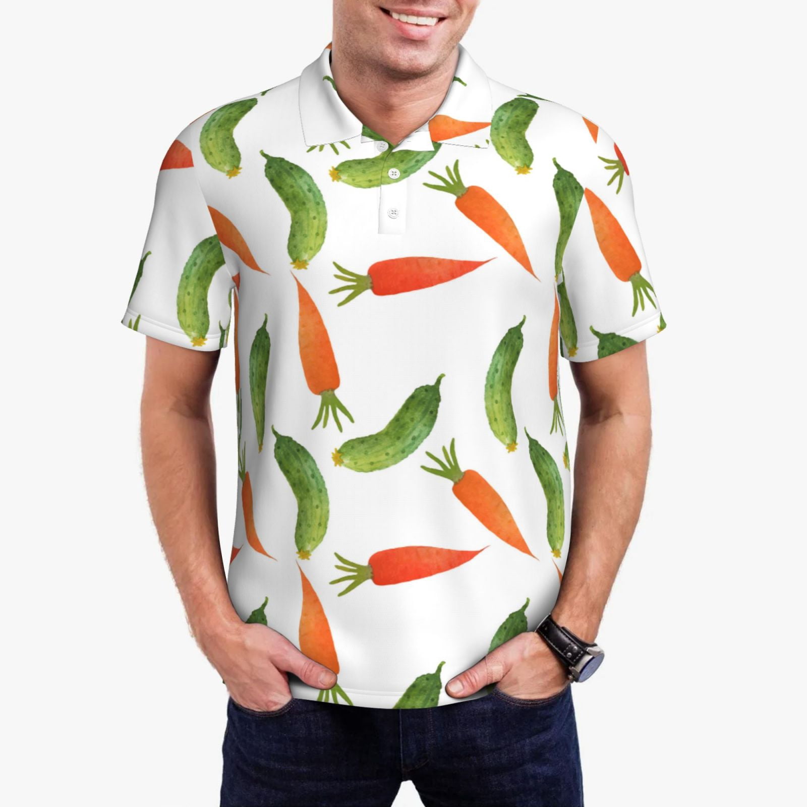 Polo Shirts for Men - Carrot cucumber Soft Comfort Breathable Casual ...