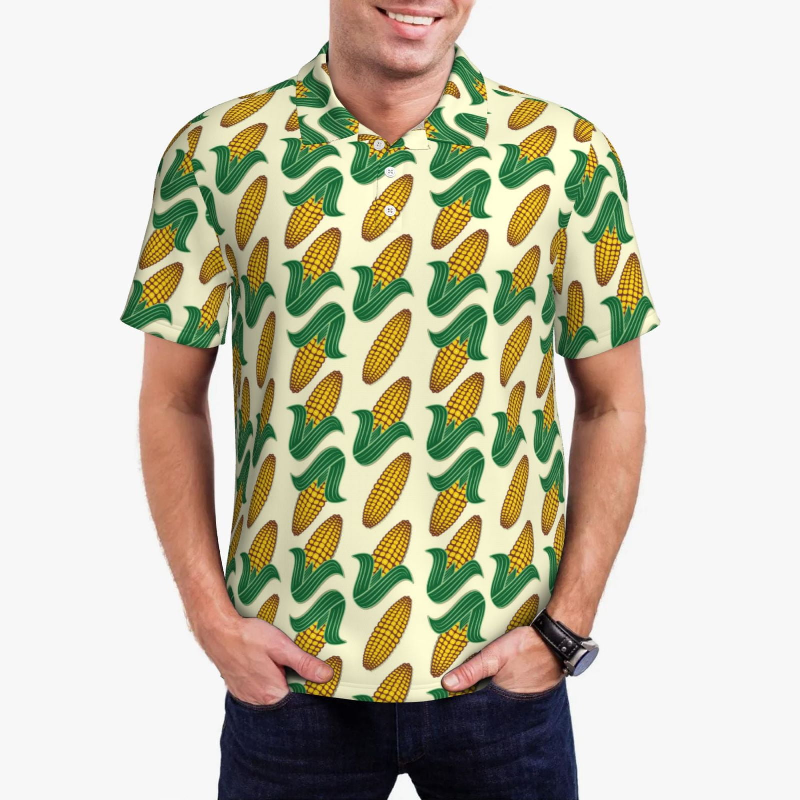 Polo Shirts for Men - Corn Classic Mens Polo Shirts Casual Short Sleeve ...