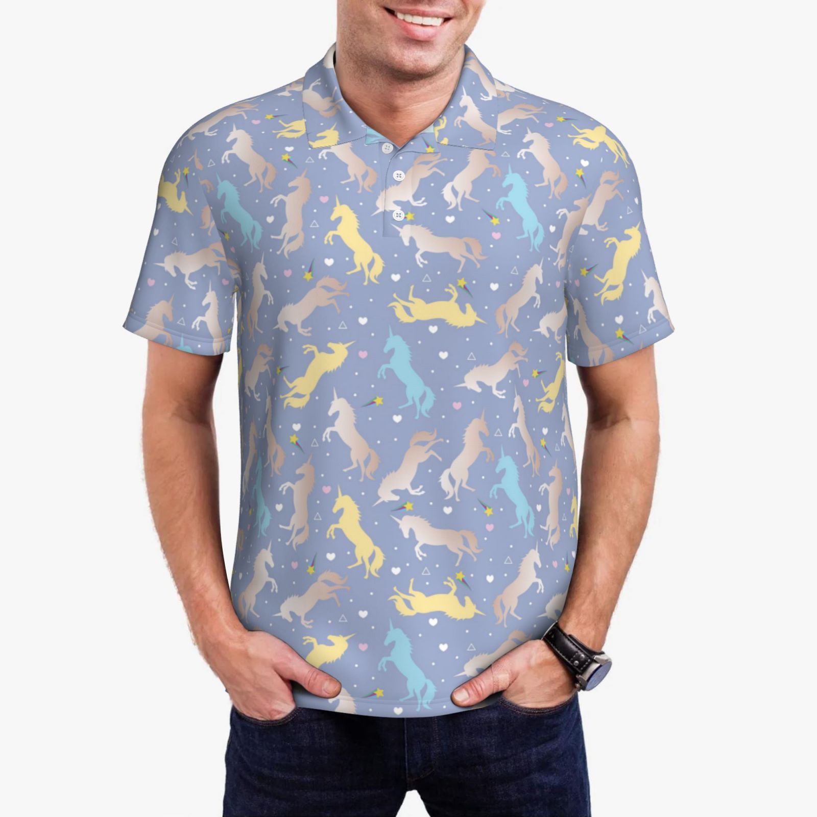 Polo Shirts for Men, Cute horse Cuteness Casual Mens Polo Shirts Short ...