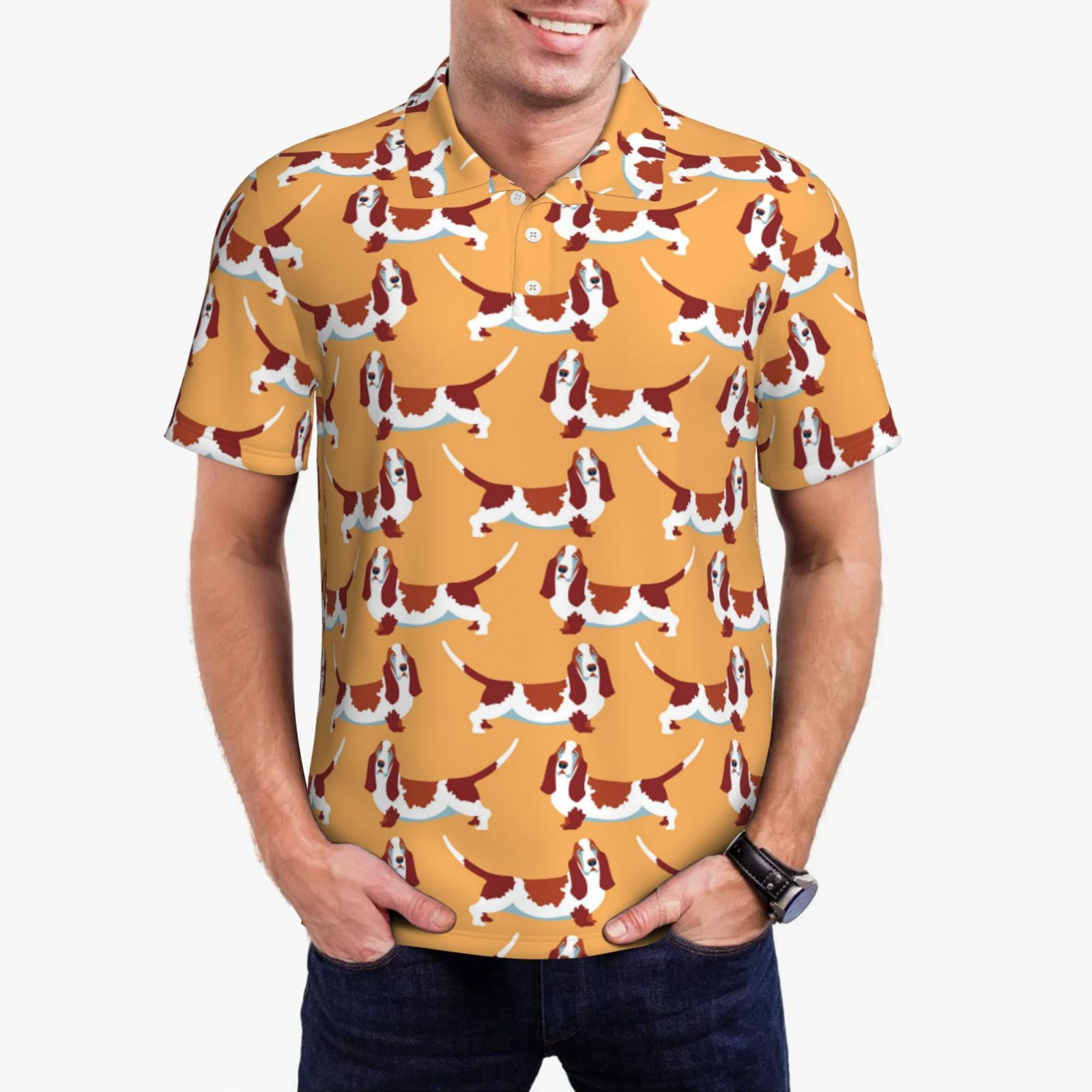 Polo Shirts for Men - Dachshund Dog Puppy No.1025 Classic Mens Polo ...