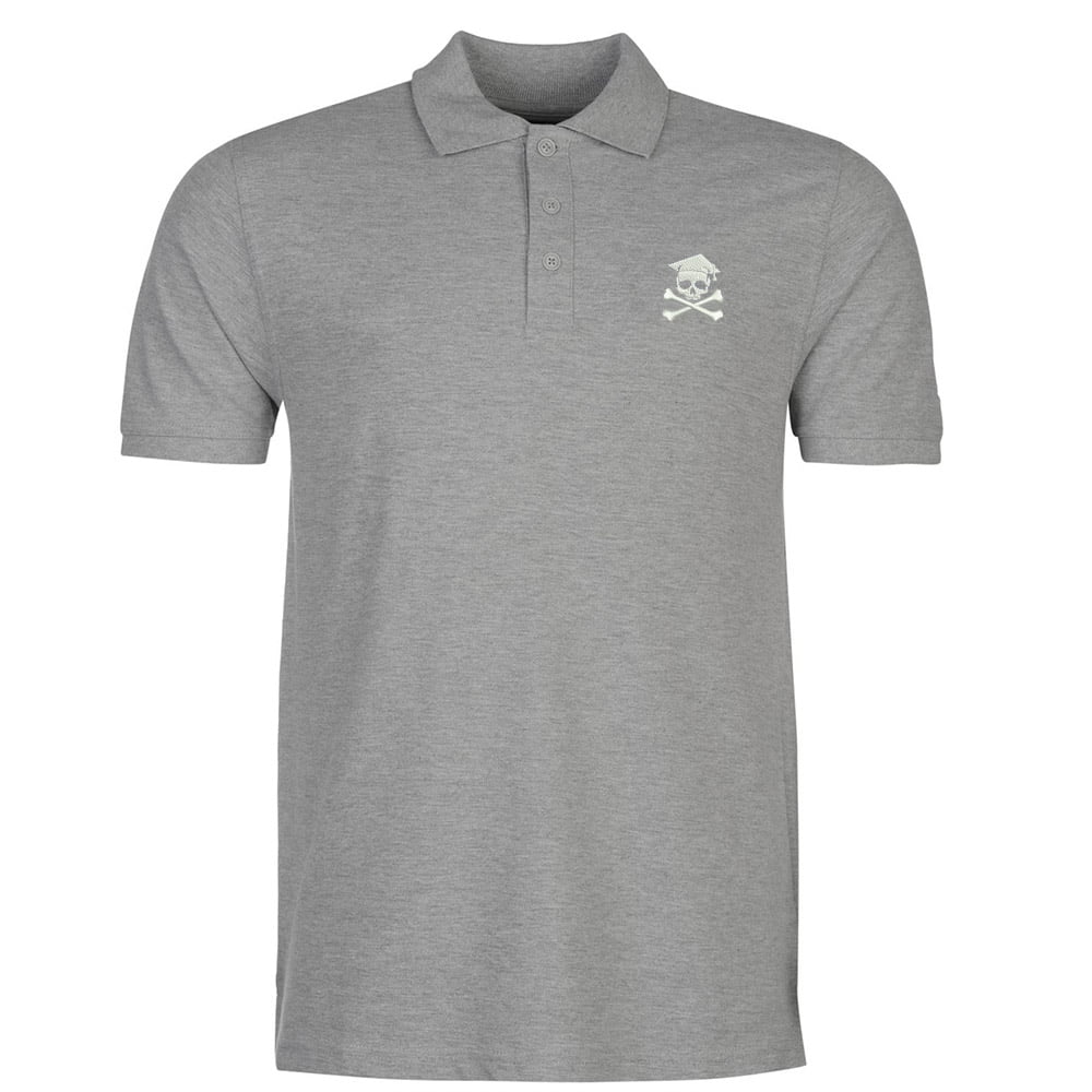 Polo Shirts for Men Graduation Skull Embroidered Short Sleeve Mens Polo ...