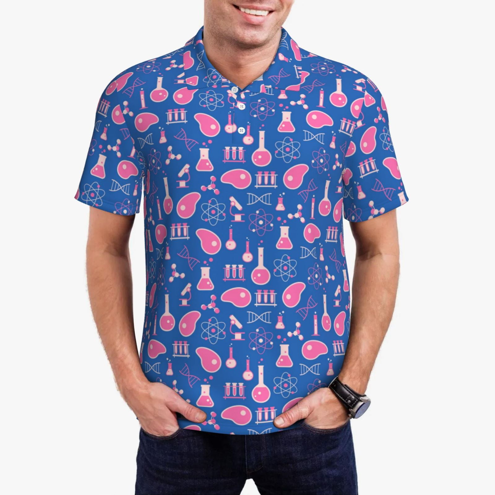 Polo Shirts for Men - Science Experiment Mens Polo Shirts Short Sleeve ...