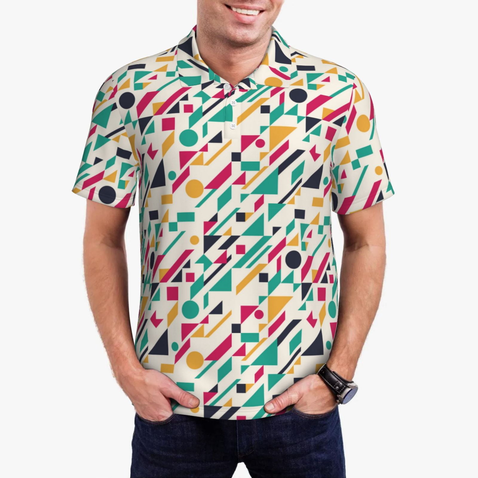 Polo Shirts for Men - colorful spots A Classic Mens Polo Shirts Casual ...
