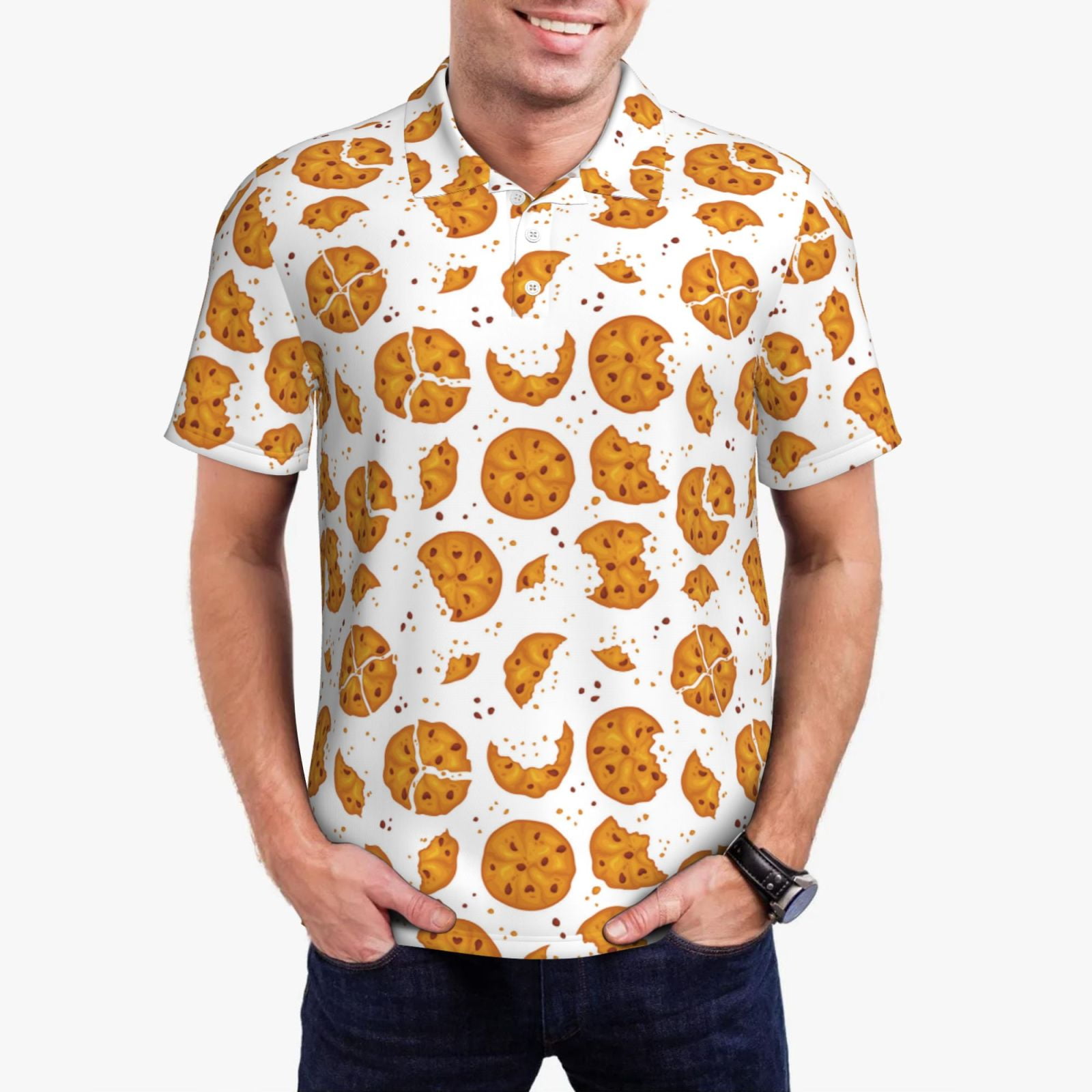 Polo Shirts for Men - yellow biscuit Classic Mens Polo Shirts Casual ...