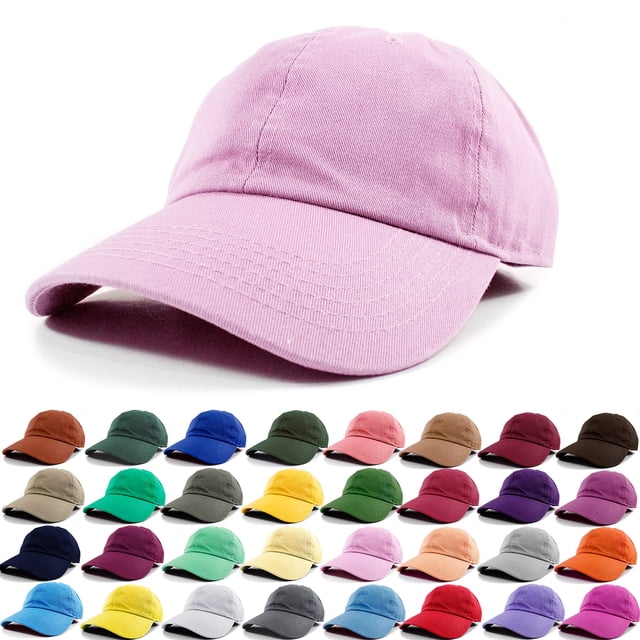 Polo Style Baseball Cap Ball Dad Hat Adjustable Plain Solid Washed ...
