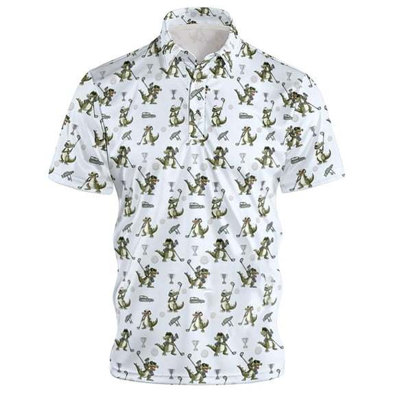 Polo T Shirts for Men Printed Comfortable Short Sleeve Casual Full ...