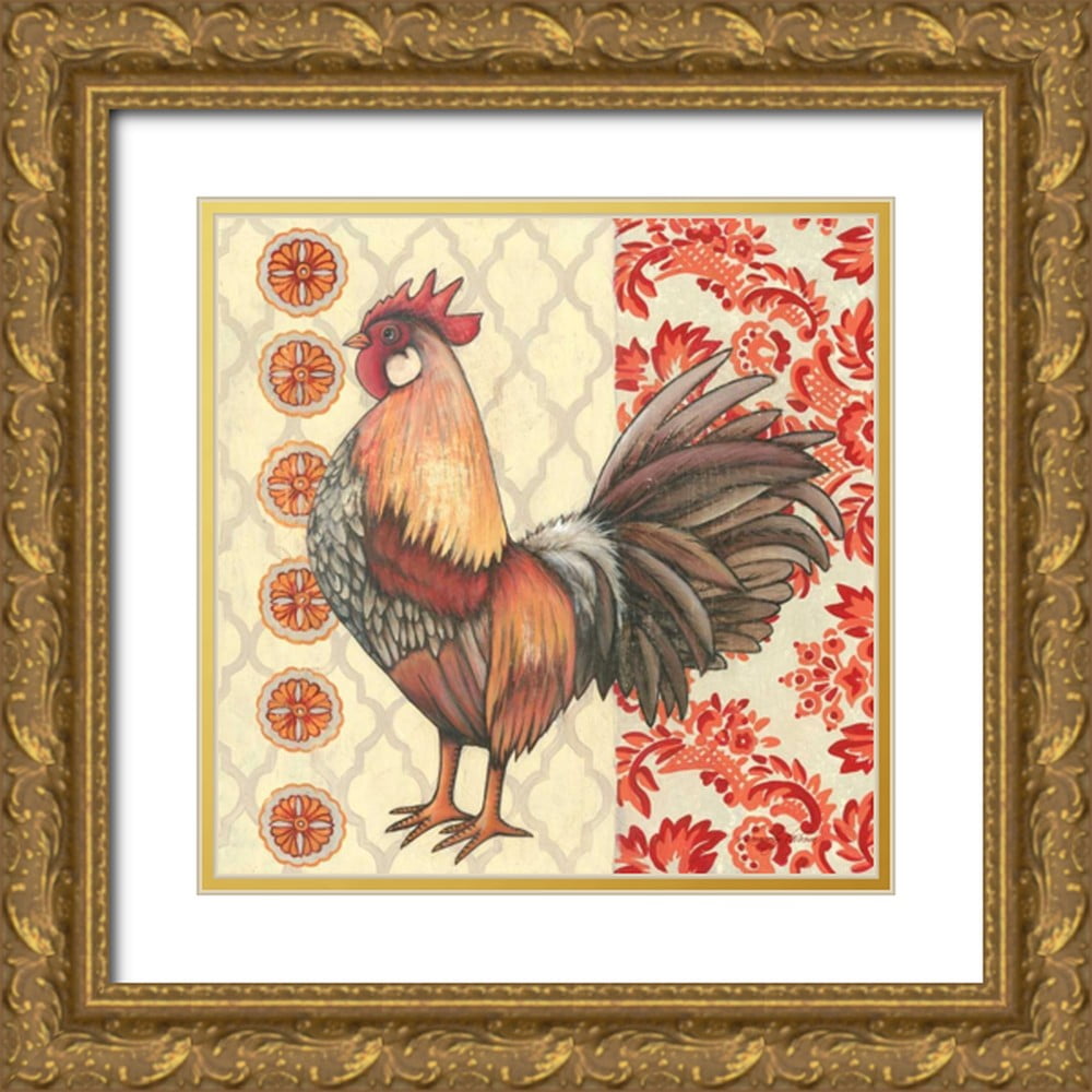 Poloson, Kimberly 12x12 Gold Ornate Wood Framed with Double Matting ...