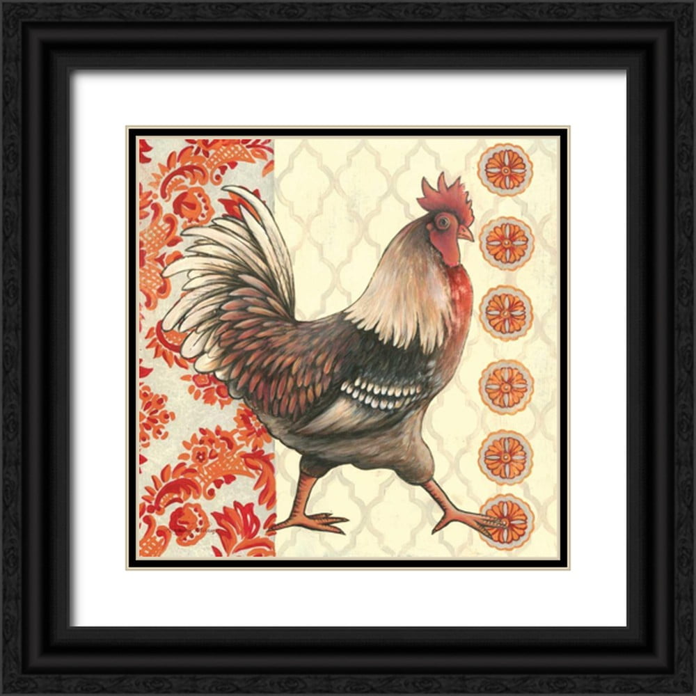 Poloson, Kimberly 15x15 Black Ornate Wood Framed with Double Matting ...