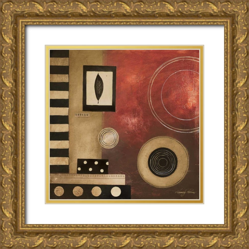 Poloson, Kimberly 15x15 Gold Ornate Wood Framed with Double Matting ...