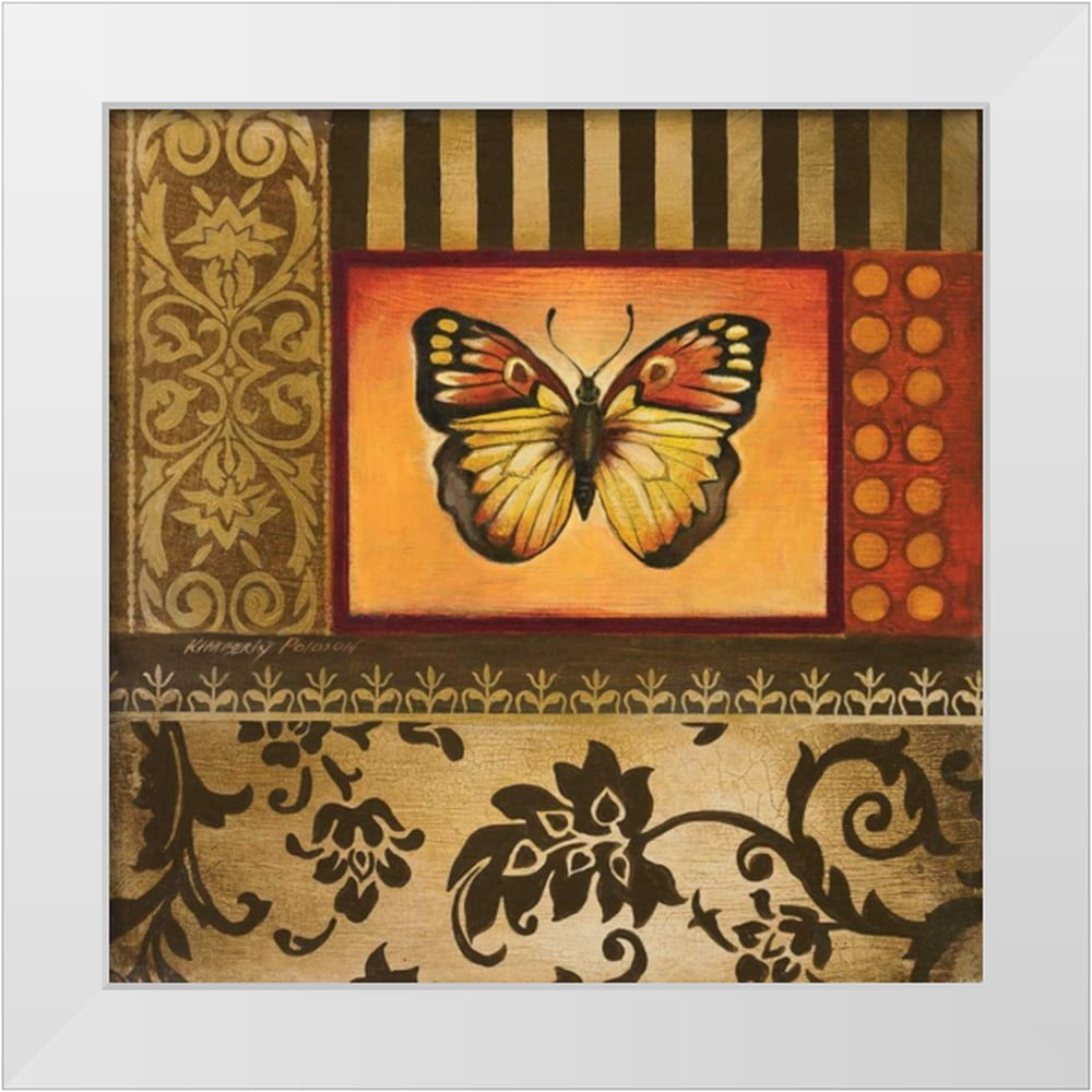 Poloson, Kimberly 26x26 White Modern Wood Framed Museum Art Print ...