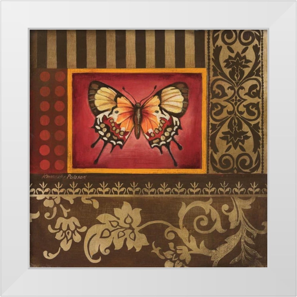 Poloson, Kimberly 26x26 White Modern Wood Framed Museum Art Print ...