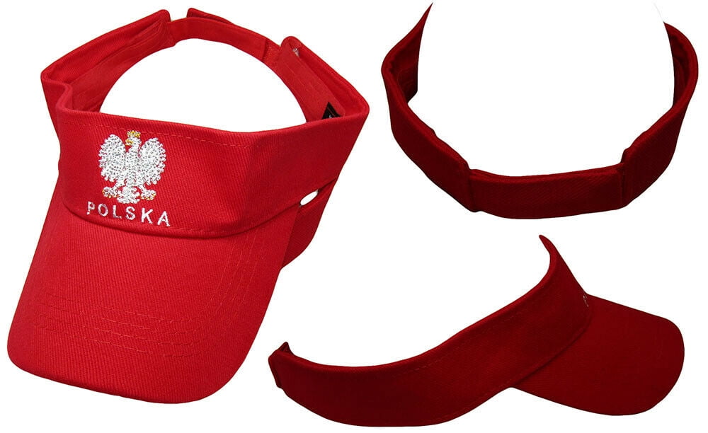 Polska Poland Eagle Red Embroidered Visor Hat Cap (RUF) - Walmart.com