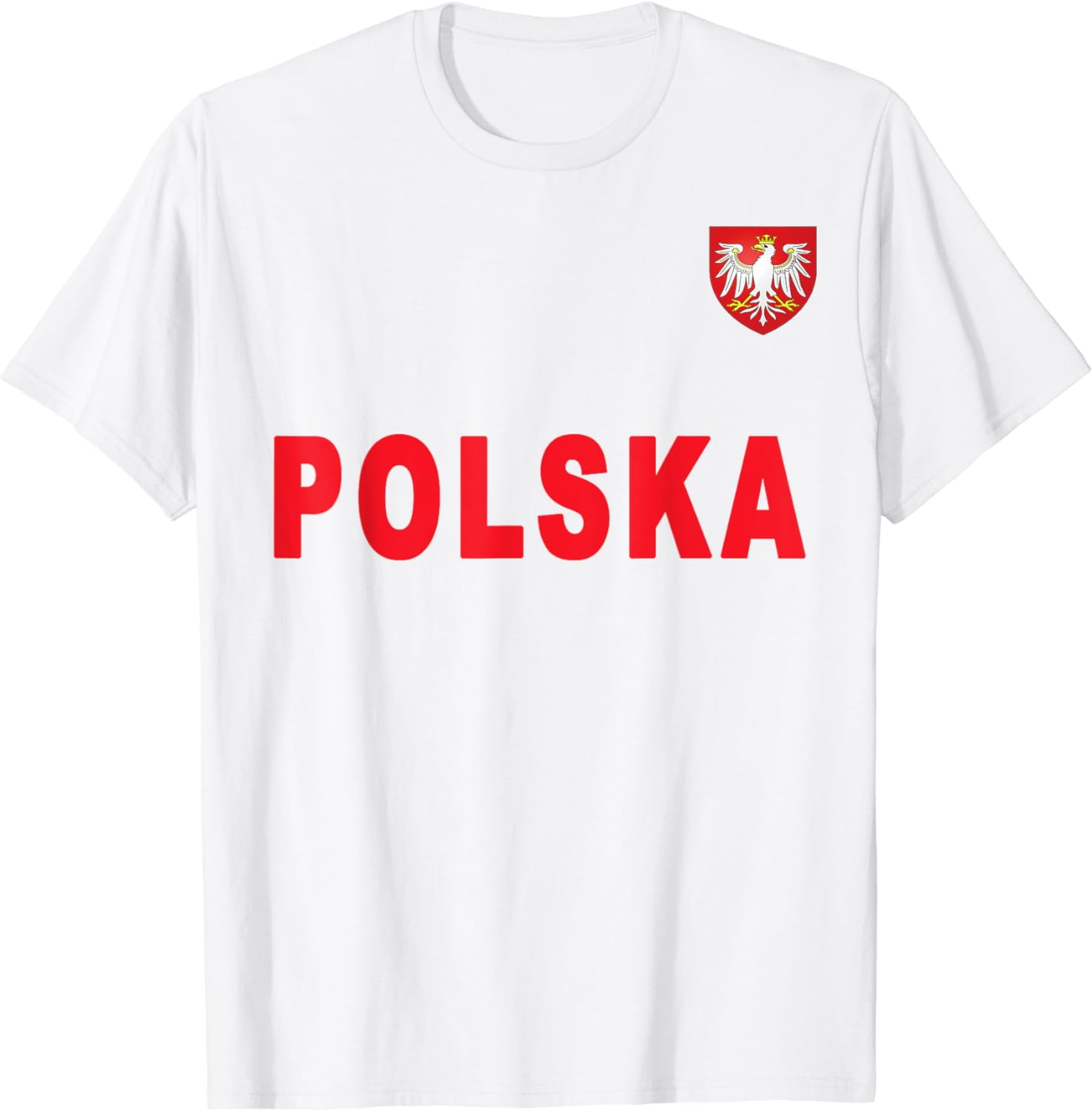 Polska T-shirt - Polish National Red Text Tee - Walmart.com