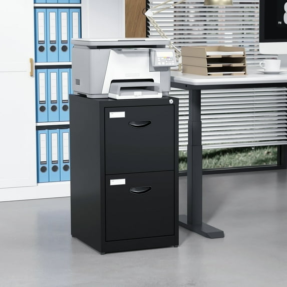 Polup 28'' H Metal Vertical File Cabinets, 2 Drawer File Cabinet with ...