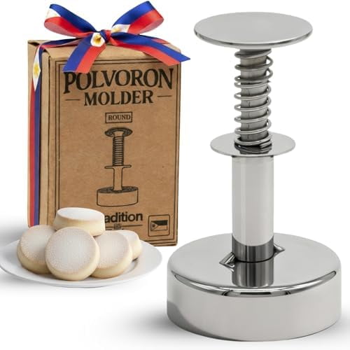 Polvoron Molder Filipino (2.75" H x 1.75" W) - Round Polvoron Mold for ...