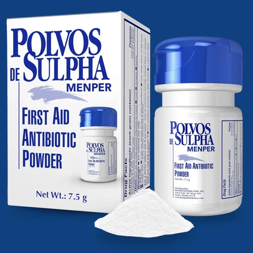 Polvos de Sulpha 7.5g Antibiotic Powder - First Aid for Cuts, Scrapes ...