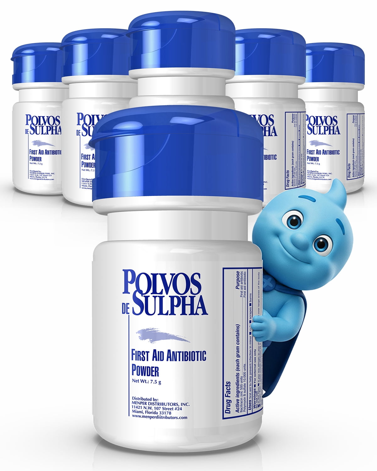 Polvos de Sulpha First Aid Antibiotic Powder for Cuts, Burns, and ...