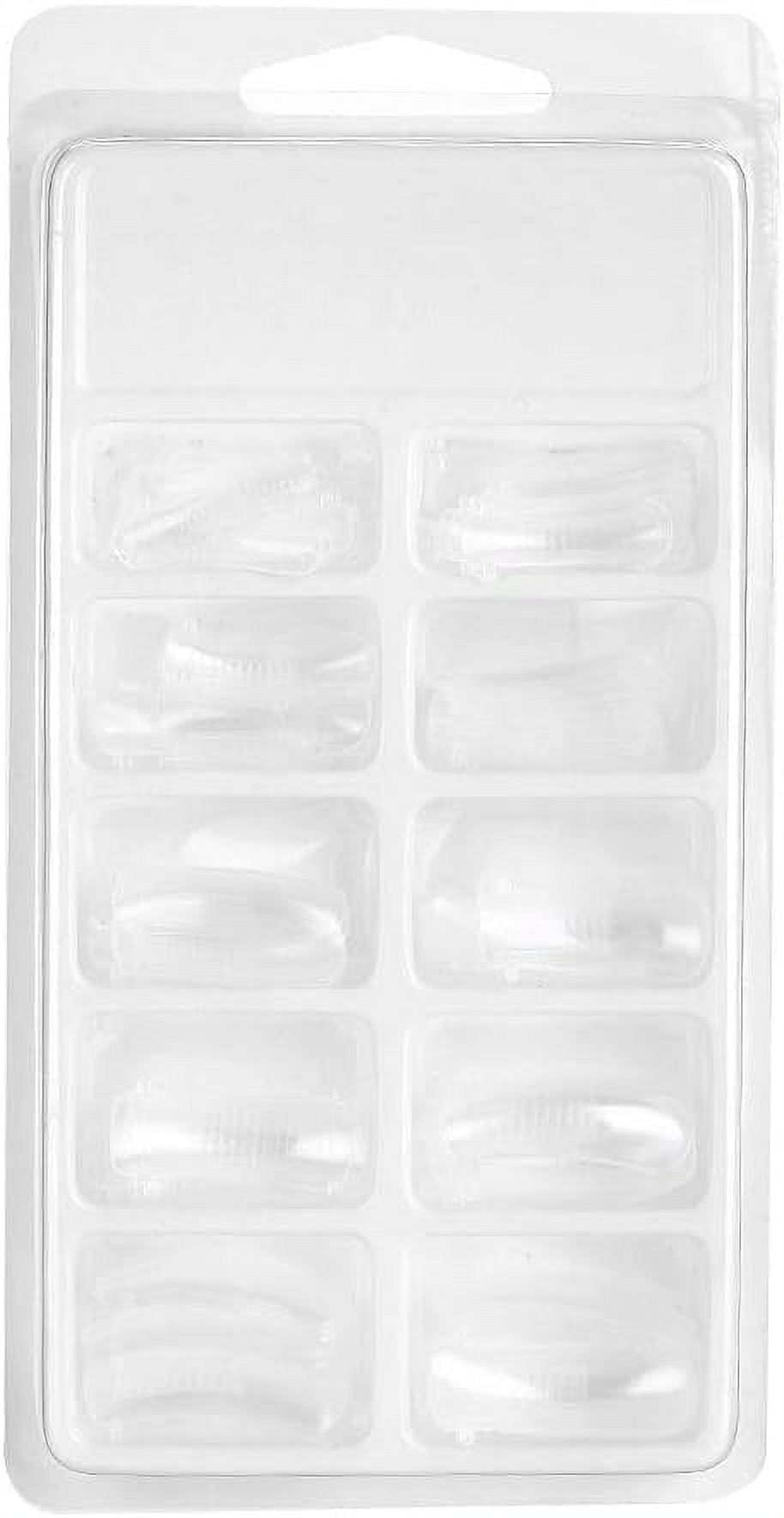Poly 18x9x1 100Pcs Clear Nail Form Full Cover Quick Building Gel Tips ...