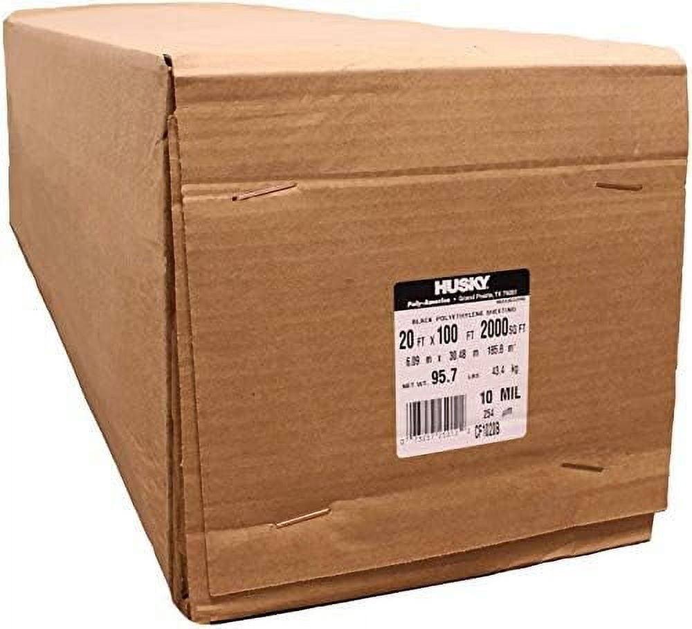 Poly-America (20'x100') Husky Contractor's Choice Black Plastic ...