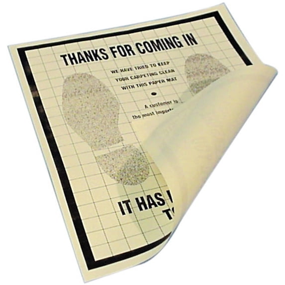 Poly-Backed Paper Disposable Floor Mat (Box/500) - PFM-500P - Walmart.com