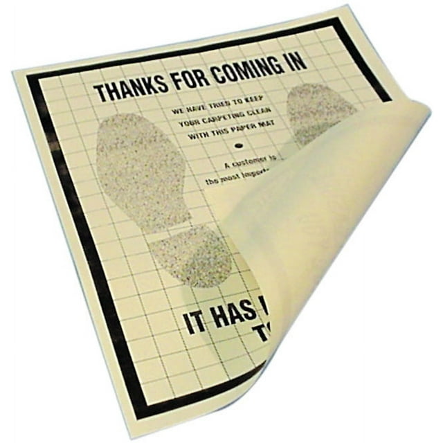 Poly-Backed Paper Disposable Floor Mat (Box/500) - PFM-500P - Walmart.com