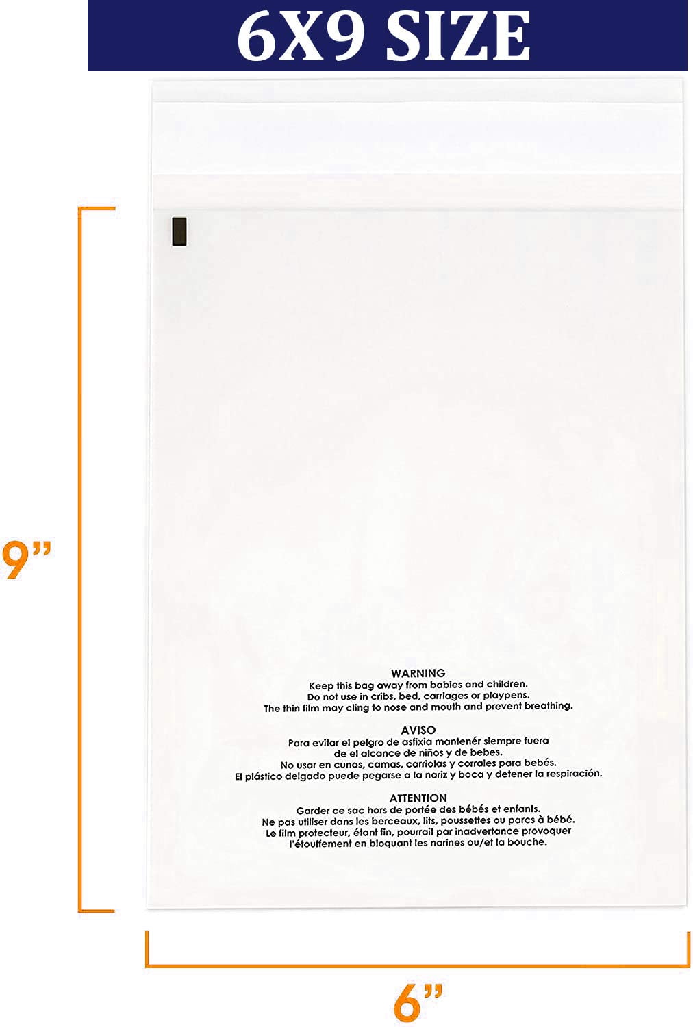 Poly Bags II 400 Count - 6” X 9” Self Seal Clear Poly Bags with ...