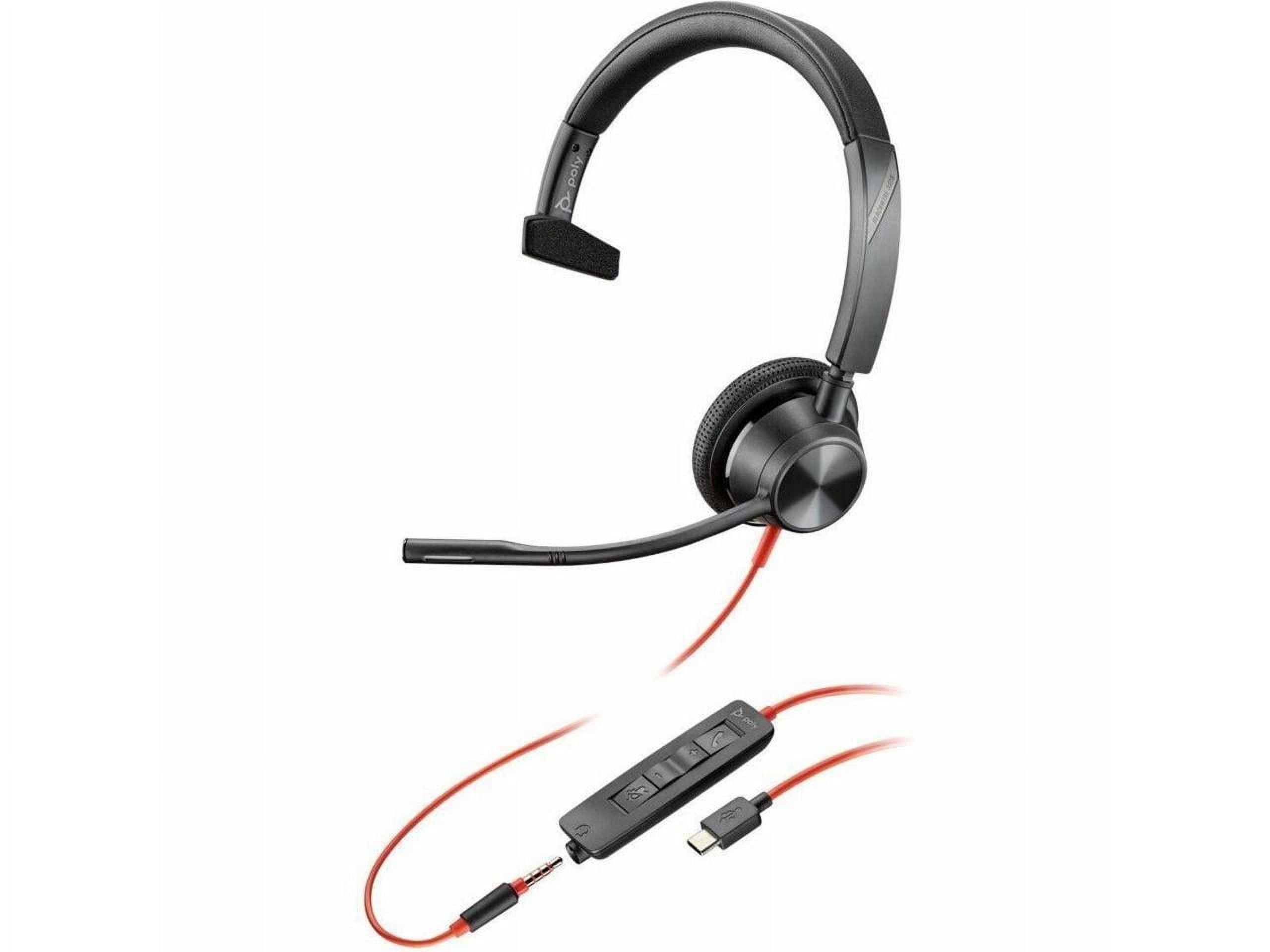 Poly Blackwire 3315 Headset - Mono - Mini-phone (3.5mm), USB Type C ...
