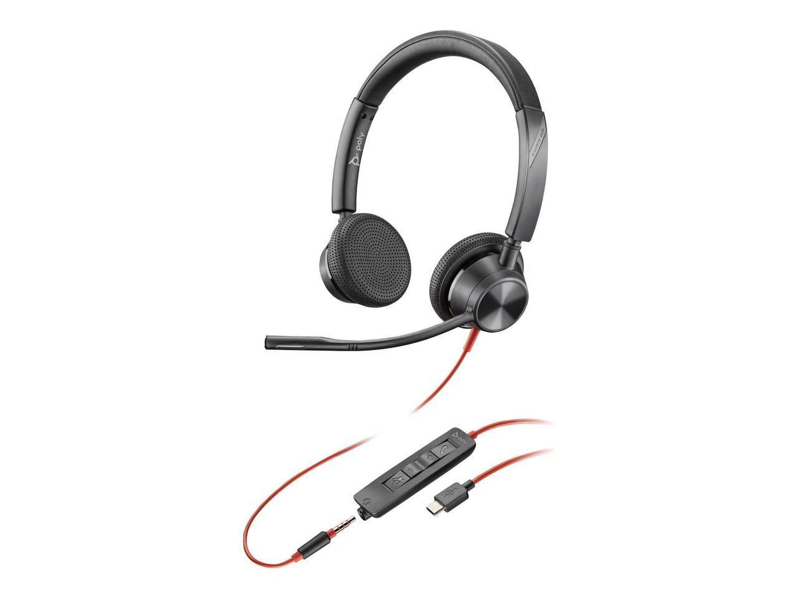 Poly Blackwire 3325 Headset +USB-C/A Adapter TAA: Computer Accessories ...