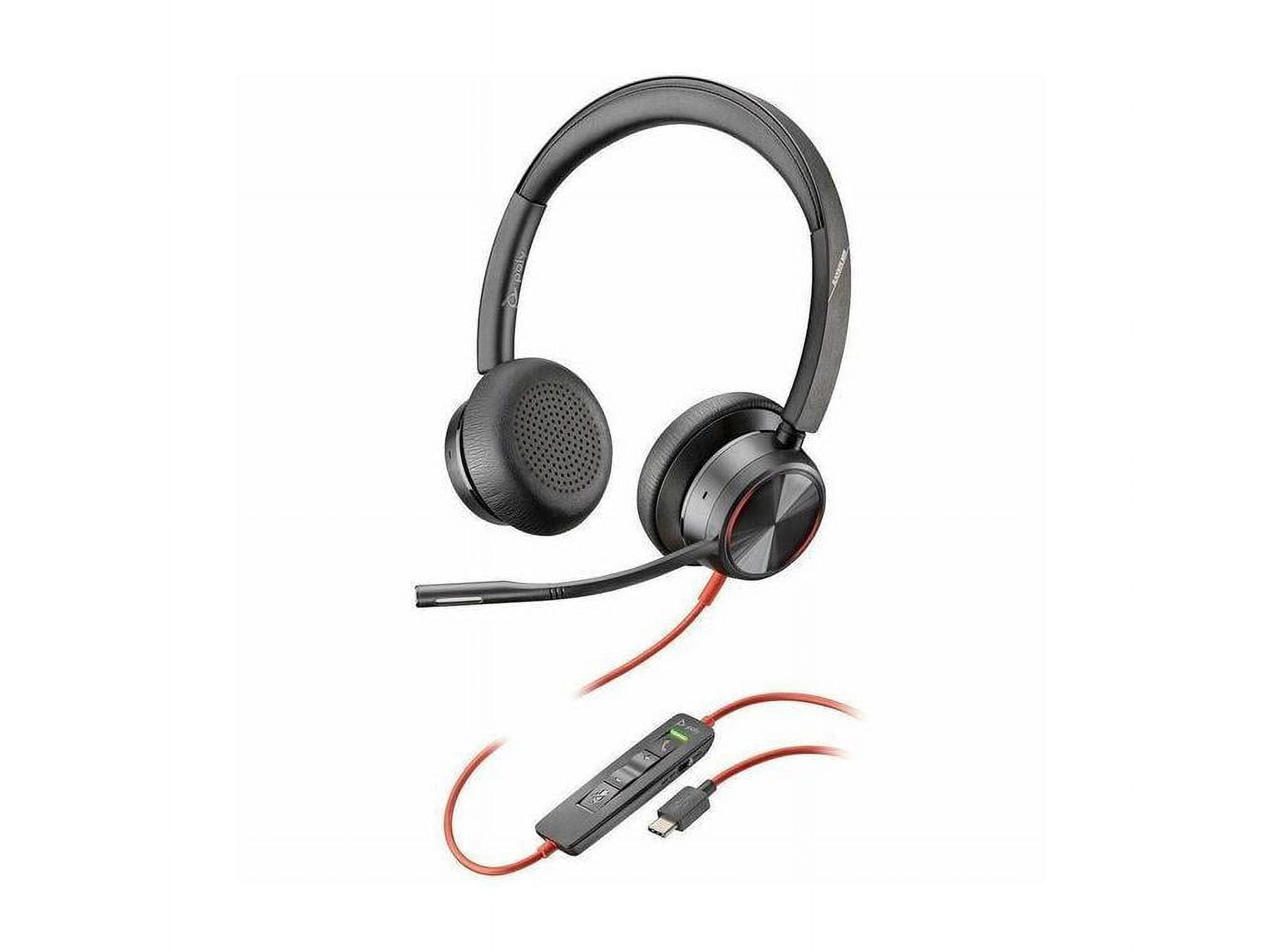 Poly Blackwire 8225 Stereo Teams Certified USB-C Headset & USB-C/A ...