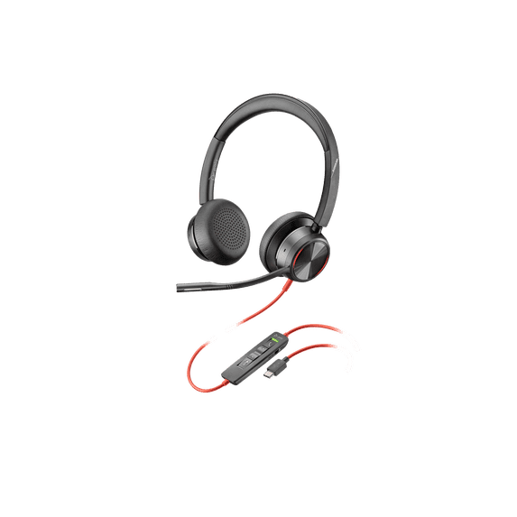 HP Poly Blackwire 8225 USB-C Headset, On-ear, Wired, Stereo, Noise ...