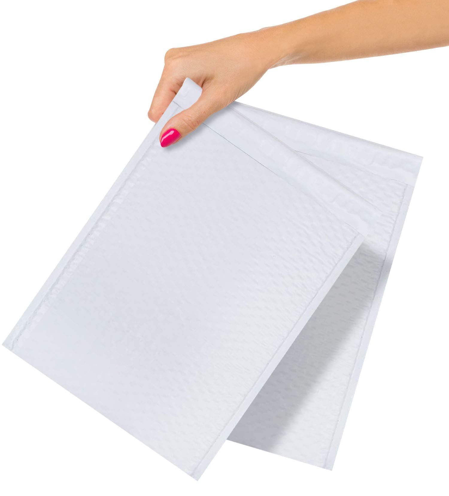 Poly Bubble Mailer 7.25" x 12", Pack of 100 White Padded Envelopes ...