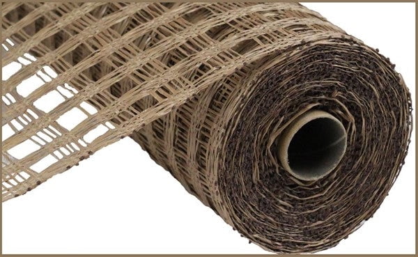 Poly Burlap Check Deco Mesh, 10" x 10 Yards (Brown) - Walmart.com
