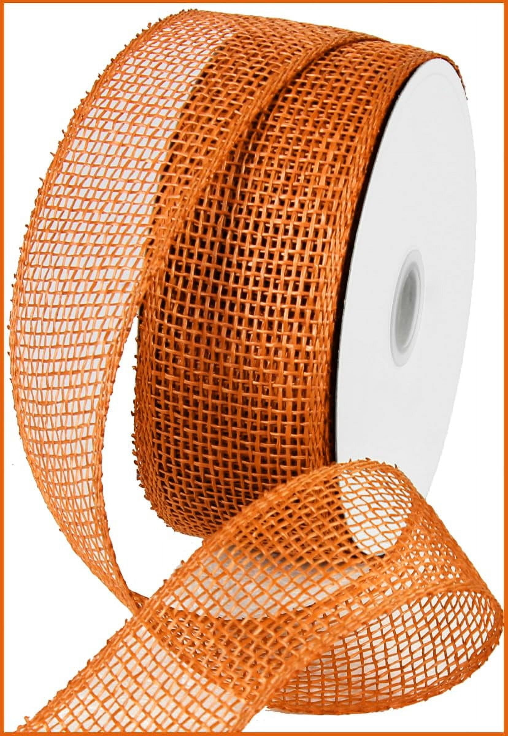 Poly Burlap Mesh Ribbon : Orange - 2.5 Inches x 20 Yards (60 Feet ...