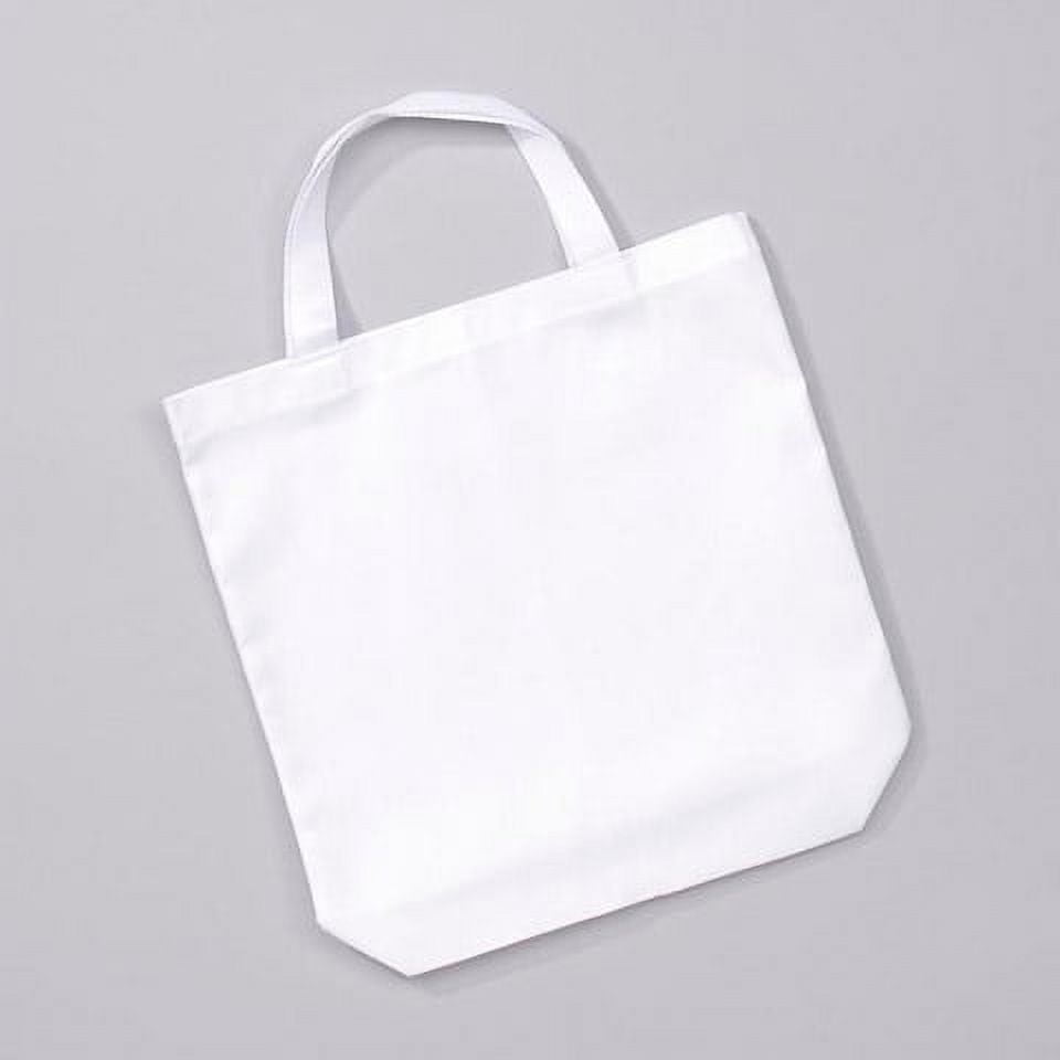 Poly Cotton Tote with Web Handles - White - 14 x 16 inches - Walmart.com