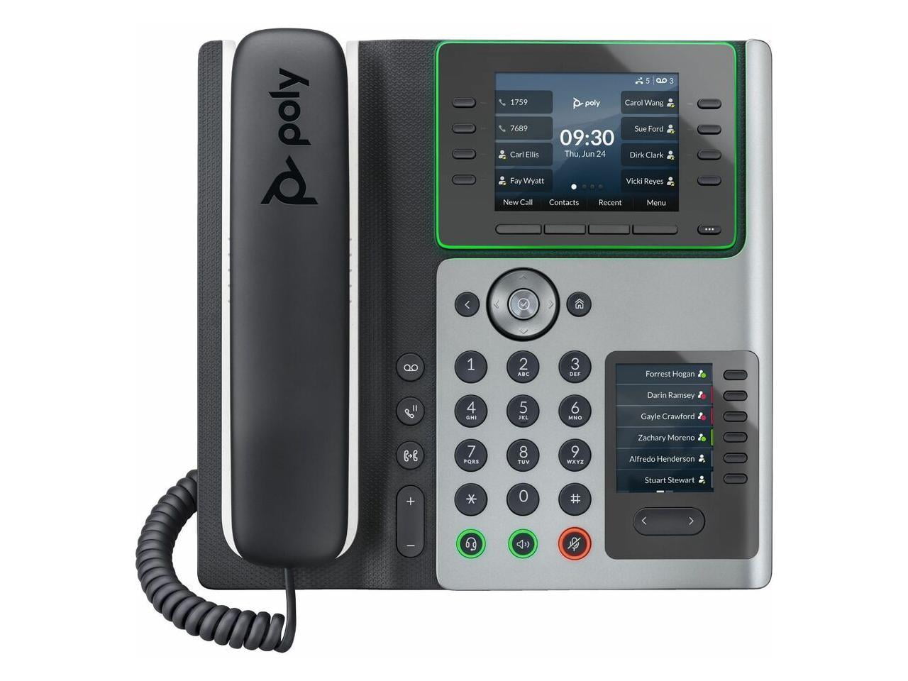 Poly E450 IP Phone - Corded - Corded - Desktop - Black - VoIP - 2 x ...