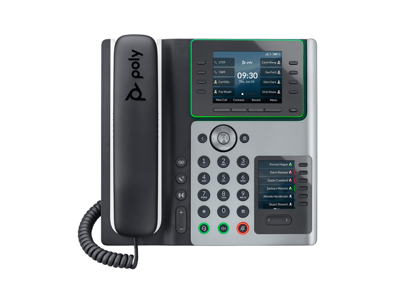 Poly Edge E450 Office IP Phone - Wired & Wireless, Bluetooth, Wi-Fi ...